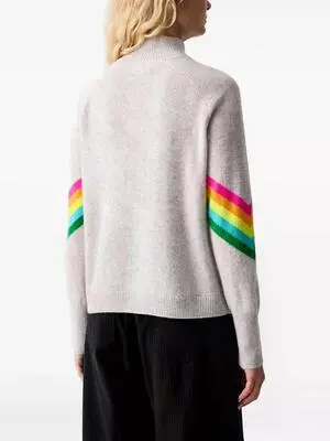From Future Rainbow-stripe Mock-neck Sweater