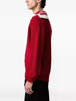 Filling Pieces Quarter-zip Ribbed Sweater