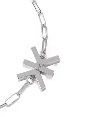 Kenzo Logo-charm Paperclip-link Bracelet
