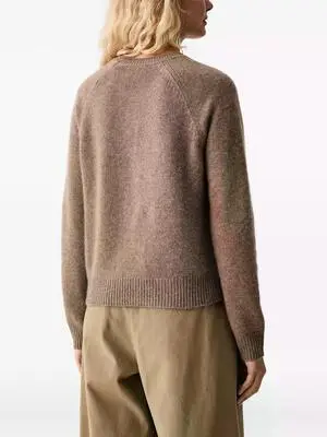 From Future Raglan-sleeve Embroidered-logo Sweater - Brown