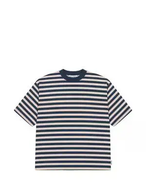 REGARDS Striped Oversized T-shirt - Blue