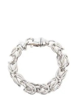 TOTEME Byzantine Chain Bracelet In Recycled Brass With Clasp Closure - Silver