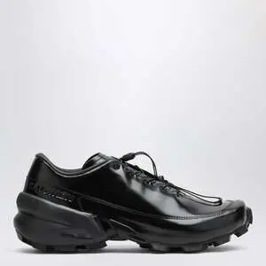 MM6 X SALOMON Crossderby Mini Leather Sneakers With Quick-lace System - Black