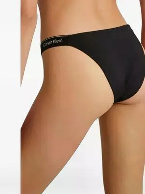 Calvin Klein Logo-tape Bikini Bottoms - Black
