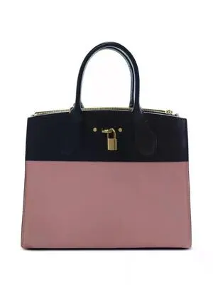 LOUIS VUITTON 2016 Bicolor Leather City Steamer Mm Satchel