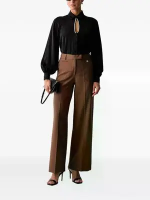FRACOMINA Crystal-embellished Cut-out Blouse