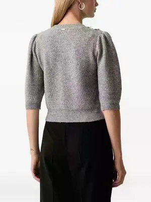 FRACOMINA Sequin-embellished Puff-sleeve Sweater