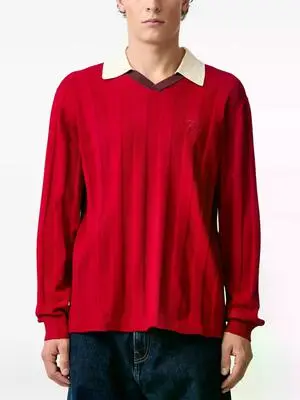 Filling Pieces Polo-collar Long-sleeved T-shirt