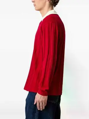 Filling Pieces Polo-collar Long-sleeved T-shirt