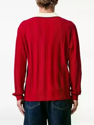 Filling Pieces Polo-collar Long-sleeved T-shirt