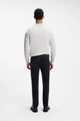 BOSS Slim-fit Jeans In Dark-blue Comfort-stretch Denim