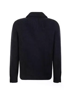 BARRIE Ribbed-knit Button-up Jacket