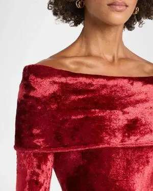 Lapointe Off-the-shoulder Velvet Top