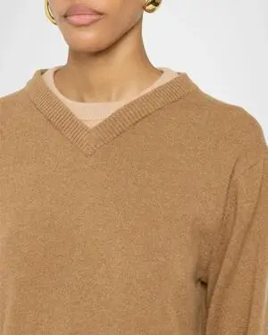 Rag & Bone Nyla Cashmere V-neck Sweater - Camel