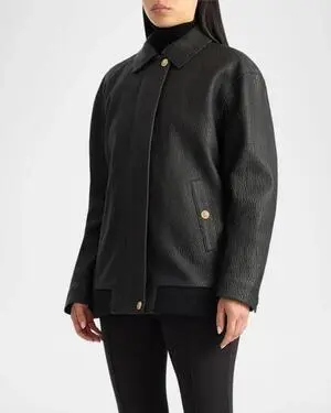Mackage Rosemary-pb Pebble Leather Jacket
