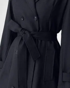 Mackage Lorna Relaxed Maxi Trench Coat - Navy