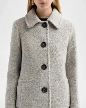Cinzia Rocca Icons Bouclé Wool-blend Coat