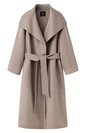 Mango Handmade Belted Wool Blend Coat