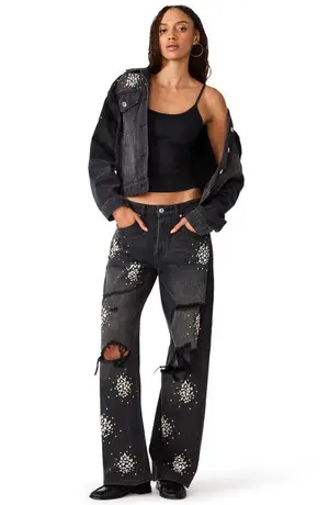 Steve Madden The Flat Iron High Waist Wide Leg Jeans