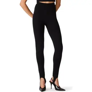 Steve Madden Sandrine High Waist Stirrup Pants - Black