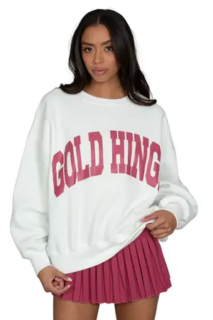 GOLD HINGE Gh Wide Arm Sweatshirt - White Raspberry