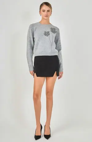 Endless Rose Floral Appliqué Sweater