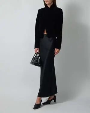 WAKAKUU Blazer Turn Collar Velvet