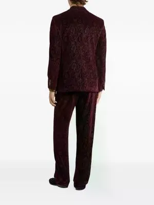 Etro Single-breasted Jacket In Cotton Velvet With Arnica Motif