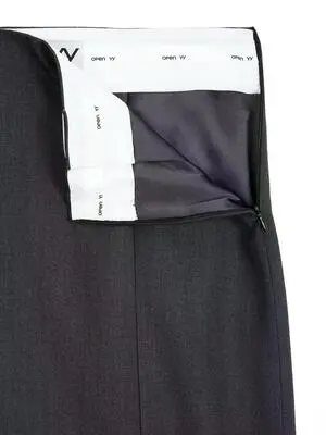 OPEN YY Belt-loops Slit-detail Midi Skirt