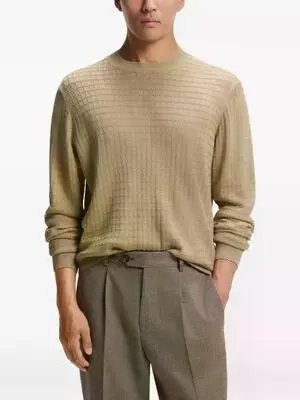 BOSS Waffle-knit Silk Sweater