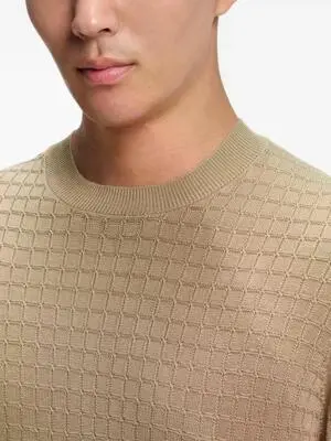 BOSS Waffle-knit Silk Sweater