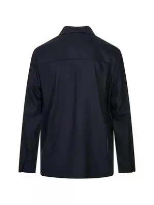 Canali Patch-pocket Shirt Jacket - Blue