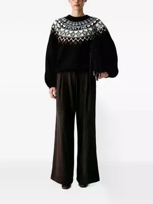 SESSUN Orozco Pinstripe-pattern Pleated Trousers