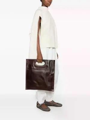 GHERARDINI Piattina Leather Tote Bag - Red