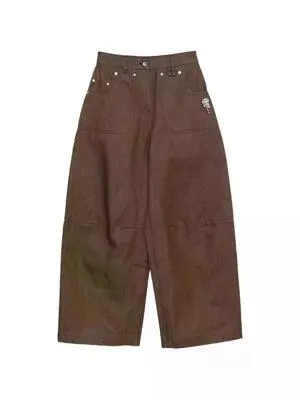Simone Rocha Crystal-embellished Jeans - Brown