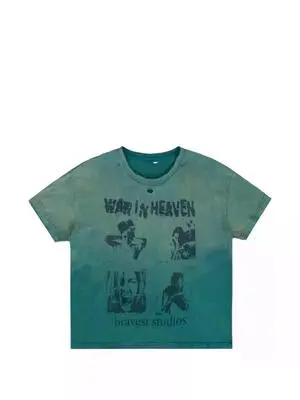 BRAVEST STUDIOS Graphic-print Distressed T-shirt Blue