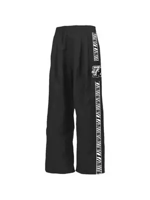 TRIPLE SEVENS Booby Trap Zebra-print Track Pants - Black