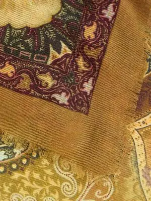 Etro Wool, Cashmere And Silk Shawl With Floral Paisley-motif