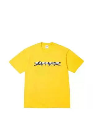Supreme Skulls Spellout T-shirt - Yellow