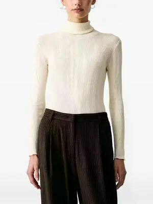 SESSUN Norte Ribbed-knit Roll-neck Sweater - Neutrals