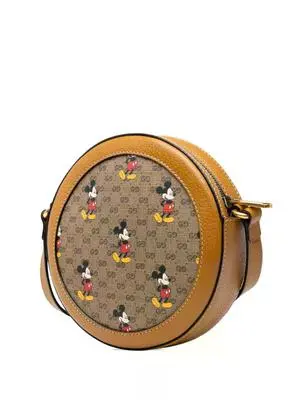 Gucci 2000-2015 Disney Micro Gg Supreme Mickey Mouse Round Crossbody Bag