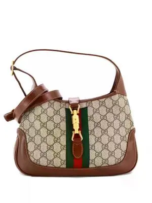 Gucci Jackie 1961 Gg Coated Canvas Small Hobo Bag - Brown