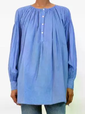 ARTS & SCIENCE Gathered Front-button Blouse