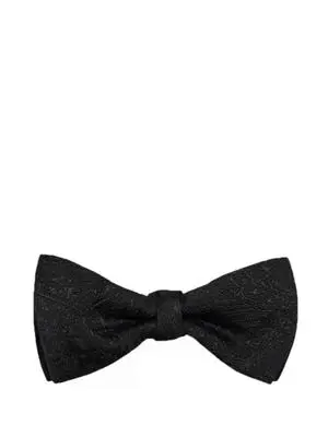Etro Cotton-blend Jacquard Bow Tie With Paisley-motif - Black