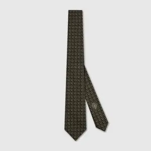 Gucci Horsebit Silk Jacquard Tie - Green