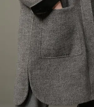 Max Mara Llama Wool Hooded Coat