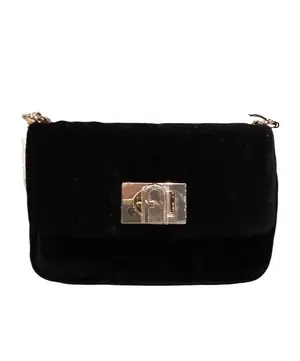 Furla 1927 Foldover Top Crossbody Bag - Black