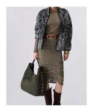 Liu Jo Bomber Jacket In Knit Jacquard