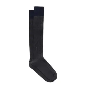 Johnstons Of Elgin Two-tone Cashmere Socks