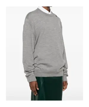 LANVIN Ribbed Crew-neck Knit Top